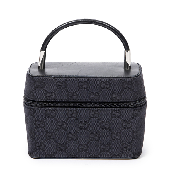 Gucci | Bags | Gucci Vanity Case In Black Monogrammed Canvas | Poshmark
